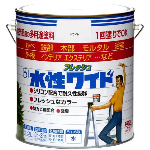 内装/外装 【特長】塗膜は汚れにくく、付着した汚れも水ぶきで簡単に洗浄できる(ウォッシャビリティに優れる)高性能塗料です。 タレにくい、微臭タイプ。 強力かび止め剤、さび止め剤配合。 JIS-K-5663(合成樹脂エマルションペイント) 【...