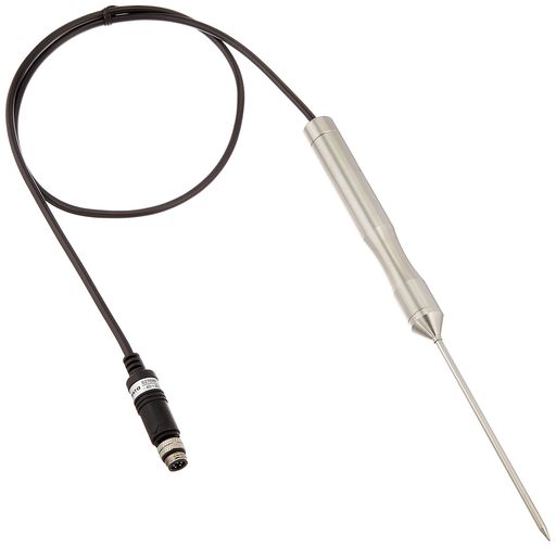 プローブ長(mm):3x100 使用温度範囲(°C):-40~250 センサー:サーミスタ 測定対象:食品など コード長さ(m):0.7