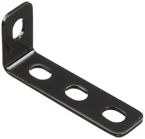 汎用 1本販売 冷間圧延鋼板 ブラック塗装 タイプ:L型/90°100mm(2.3mm厚) M8ボルト用/4PLCS