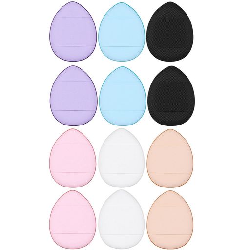 【パッケージ内容】12個セット、カラー:ピンク、ホワイト、ブルー、パープル、肌の色、ブラック、6色各2個入りサイズ:3.1*3.9CM。 【優れた材質】上質なスポンジ素材を選んで指パフを作りました。その生地は柔らかくて、感触はきめ細かくて、...