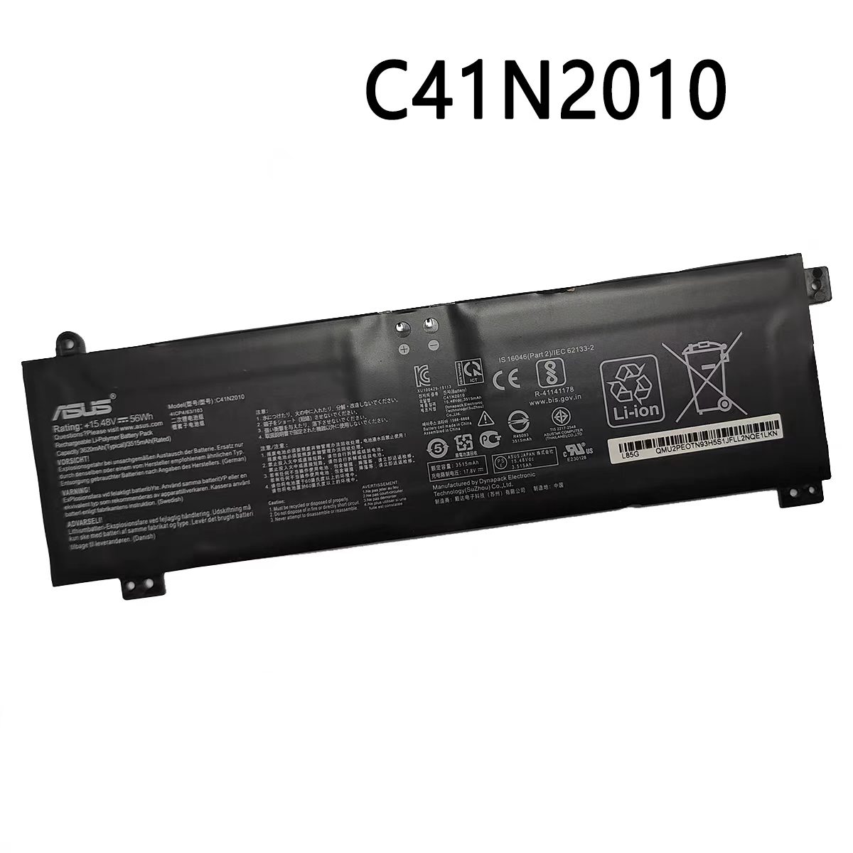 商品仕様 商品名 C41N2010 15.48V 56Wh asus ノート PC パソコン 純正 バッテリー 電池 電圧 15.48V 容量 3515mAh (56Wh) タイプ リチウムポリマー 対応機種 ASUS FX507Z FX5...