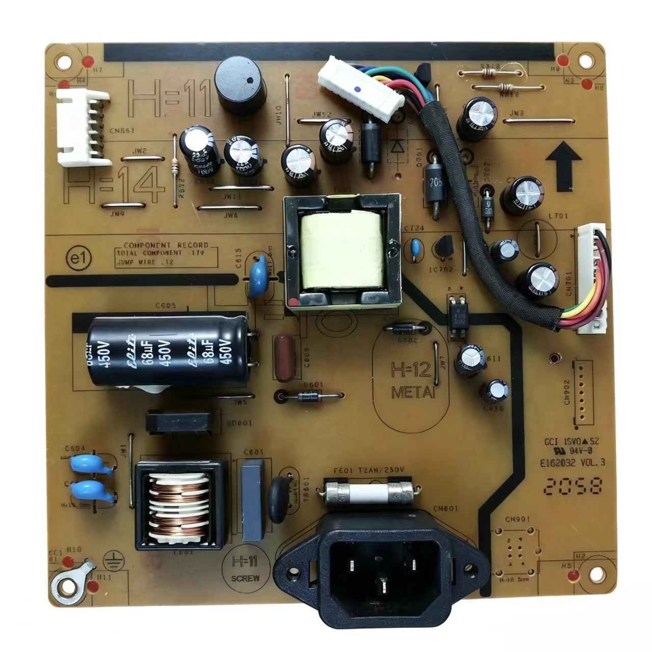 商品説明 ★製品スペック ・対応液晶モニター：ASUS VS228、VS228D、VS228DE、VS229 ・基板品番：4H.1QF02.A00 ・商品状態：新品互換電源ボード ・適用故障：モニター電源が入らない、起動後すぐ画面が暗くなる...