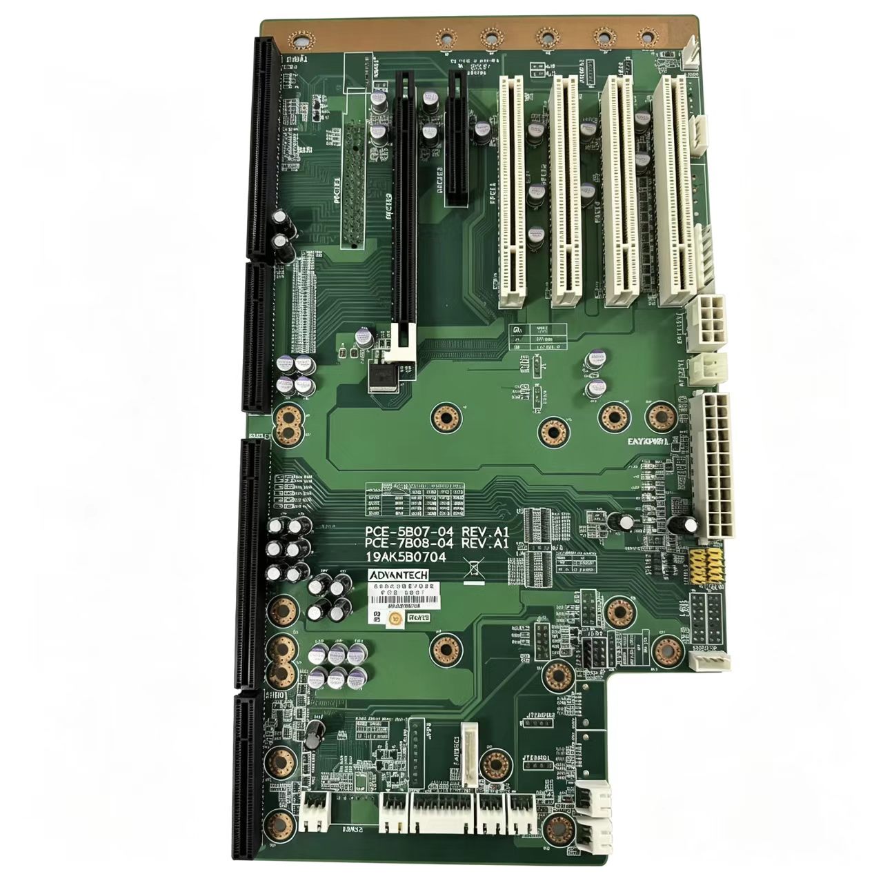 ★製品スペック ・型番：ADVANTECH PCE-5B07-04 REV.A1 ・通称：PCE-5B07 産業用バックプレーン ・スロット：複数PCIe、PCI拡張スロット実装 ・対応機器：研華産業マザーボード、産業コンピュータ筐体 ・各...