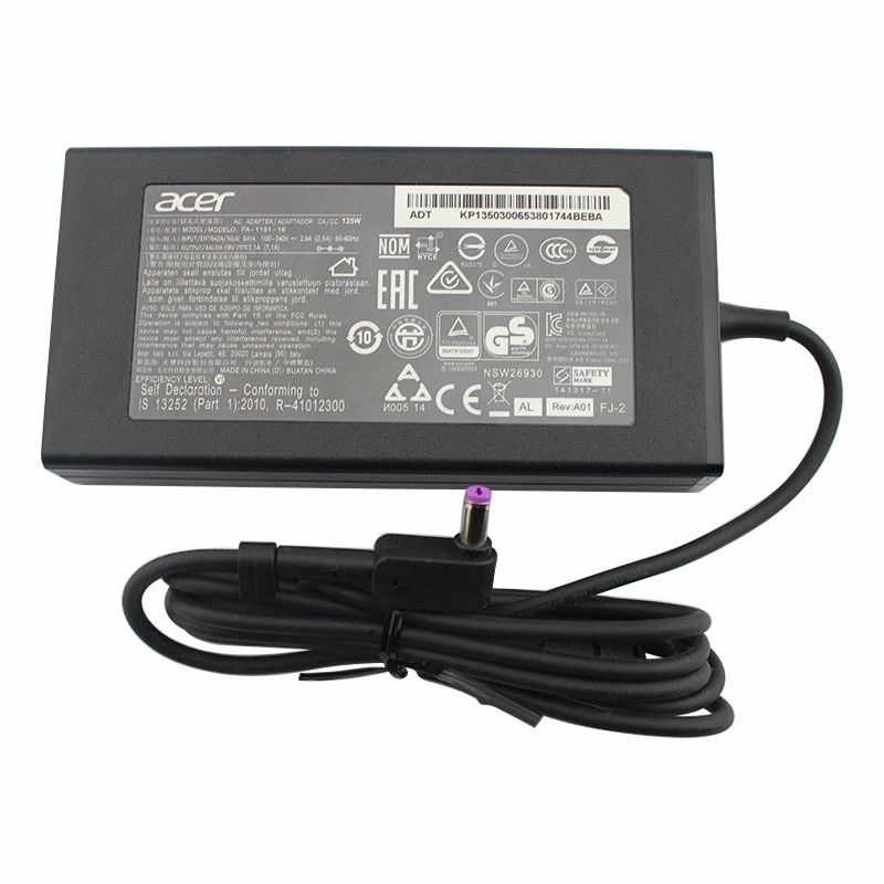 商品名 ACER ノートパソコン 用 135W 電源アダプタ 型番 PA-1131-16 ADP-135KB T A18-135P1A OUTPUT 19V 7.1A DCコネクタ 丸型 外径約5.5mmФ　内径1.7mmФ 保証 1 年間...
