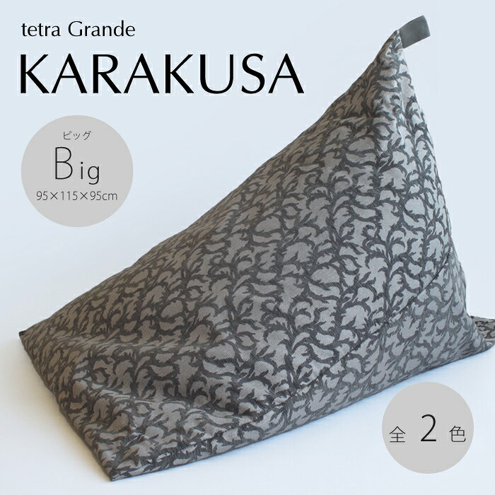 商品詳細 tetra grande KARAKUSA -カラクサ- 日本の暮らしに生まれた、新しいくつろぎの指定席。 姿勢を変えるたびに中のビーズ素材が体に寄り添うようにフィットし、やすらぎのひとときへと誘います。 サイズ ビッグサイズ（W...