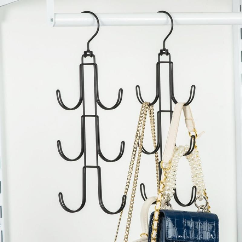 desikaky バッグ収納ラック 2個セット バッグハンガー フック クローゼットハンガー 360度回転式 バッグホルダー カバン 吊り下げラック ポールハンガー 衣類掛け 玄関ハンガー 小物収納 帽子