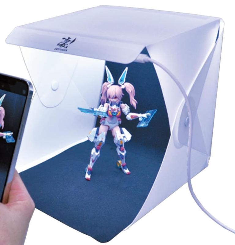 童友社 凄 ホビー用LED撮影スタジオS プレミアム ホビー用ツール「凄」シリーズの撮影スタジオ(ブース)本体(スタジオ)サイズ:220×240×230mmLEDライト:40pcs(前後ダブルライン)USB給電コントローラ付き、10段階の光...