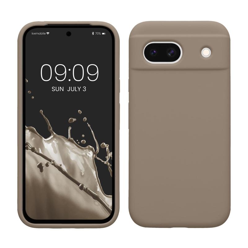 kwmobile スマホケース Google Pixel 8a対応 ケース - TPU リキッド シリコン カバー - 耐衝撃 傷防止 サラサラ Case トープぴったり: Google Pixel 8a対応リキッドシリコンケース: トープ...