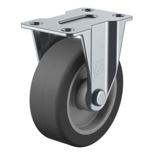 エスコ (Esco) キャスター 固定金具・エラストマー車輪 EA986PF-81材質…金具：スチール、車輪：エラストマー仕様…固定車輪径×幅…25×12mm全高…35mm耐荷重…8.2kg