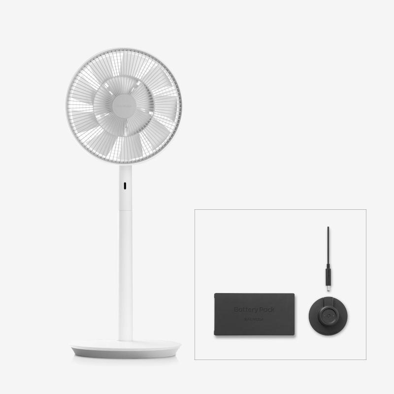 【バルミューダ】 ザ・グリーンファン DCモーター扇風機 ホワイト×グレー BALMUDA The GreenFan (EGF-1800-WG) + バッテリー＆ドック 充電器 (AGR02JP) セット世界で初めてDCモーターを採用した扇...