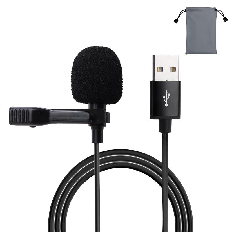 DONGFANGB USB ピンマイク クリップ式 高感度 単一指向性 1.5m 延長コード付き 小型 ポータブルオーディオケーブル 対応 PC/Windows/Mac 対応 ネット通話/ゲーム実況/ライブ配信/在宅勤務会議/録音/VLO