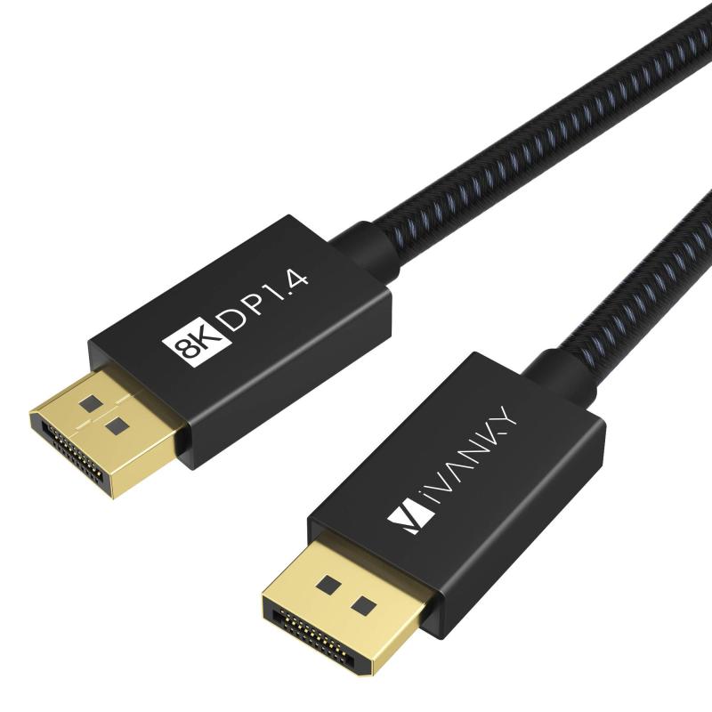 iVANKY 8K ゲーミング DisplayPort ケーブル DP 1.4✅【8K対応 超高解像度dpケーブル】iVANKY DisplayPort 1.4規格のディスプレイポート ケーブルが8K@60Hz/4✅【8K対応 超高解像度d...