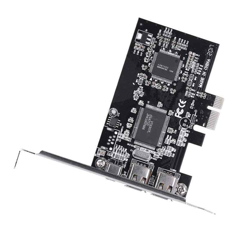 Richer-R Firewire PCI Express PCI-E PCI Express FireWire 1394a IEEE 1394コントローラカード Firewireケーブル付き複数の高性能デバイスの同時動作周辺機器のホットス...