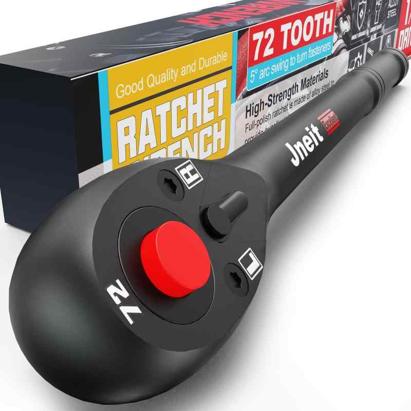 Jneit ラチェットハンドル 回転方向切替 72山ギア 速脱ボタンJneit ラチェットハンドル