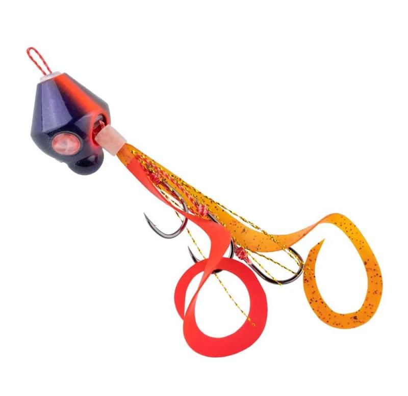 スタート(Start) 2step TG ドロップ コンプリート 60g #03 ソリッドレッド高比重タングステンヘッド: 釣り針の先端に使用される高比重タングステンは、釣り針の重さを増し、釣り針を水中に沈めるのに役立ちます。この素材は、釣...