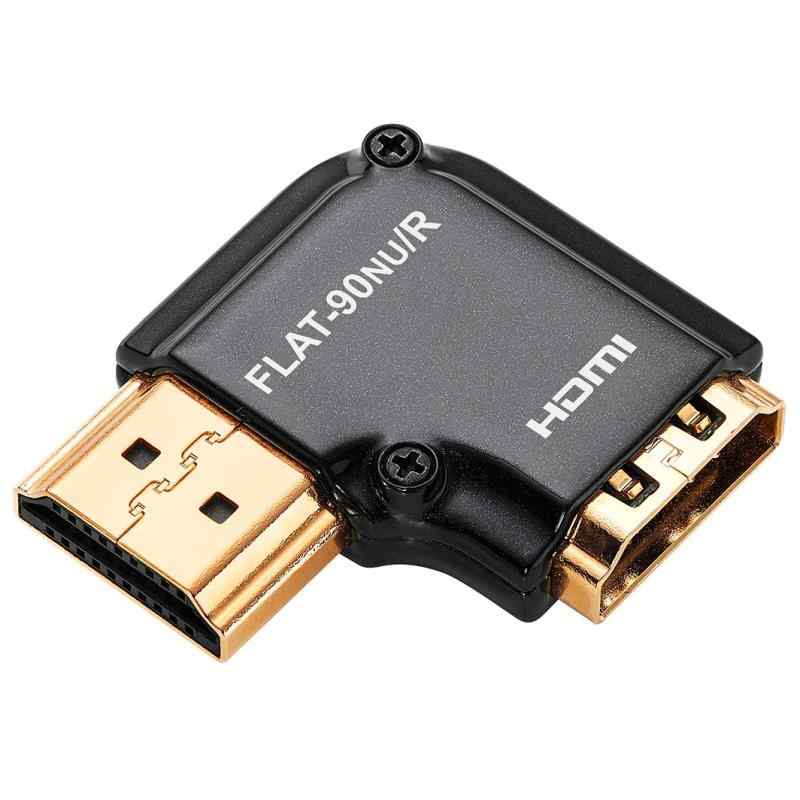 Zeskitダイキャスト亜鉛合金全方位シールド + 24金メッキコネクター端子HDMI L型変換アダプターを 90度直角