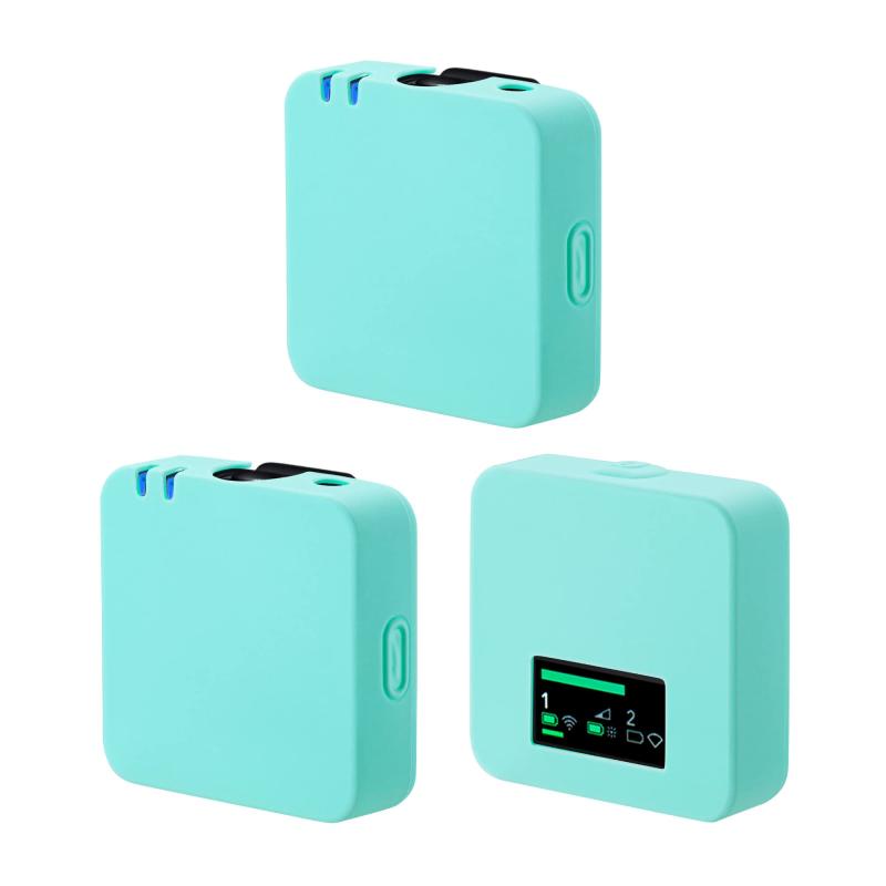 kwmobile 3x RODE Wireless Go II対応 ケース - ワイヤレスマイク 保護ケース シリコン 滑り止め ペパーミントぴったり: RODE Wireless Go II対応プロテクション: この保護カバーがワイヤレス...