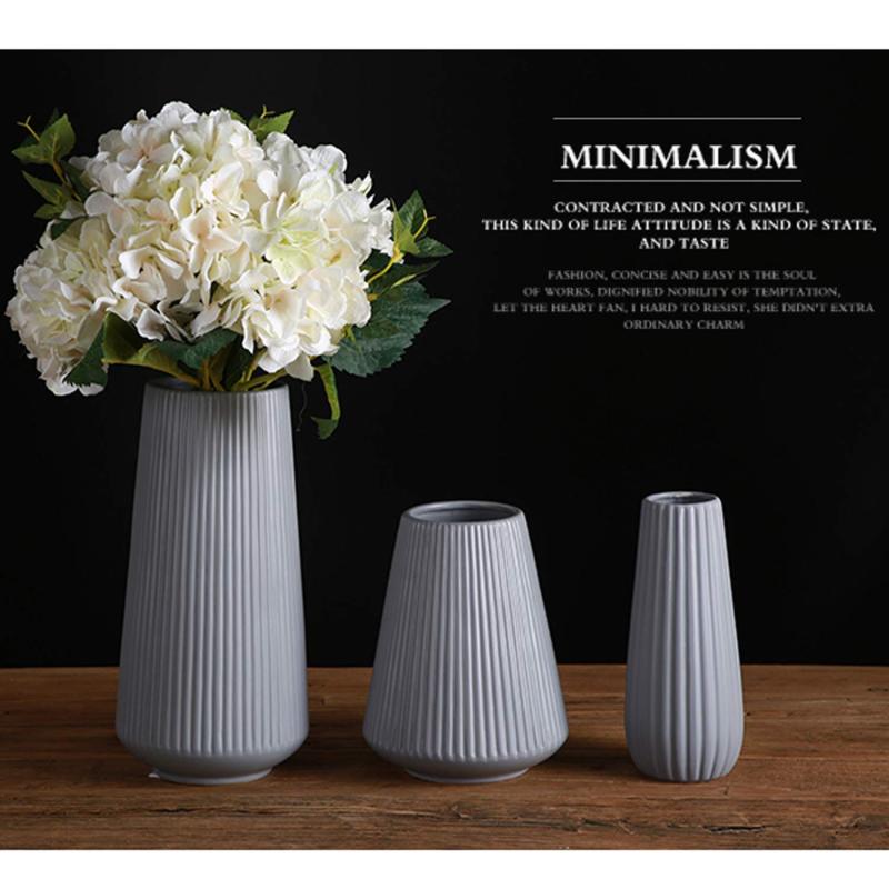 YHOMBES フラワーベース 花瓶 陶器 和風 花器 ブラック 北欧 つや消し面 大 かびん 手作り ホワイト【サイズ】S：高さ21cm 直径9.5cm 瓶口直径5.5cm M：高さ20cm 直径15cm 瓶口直径9cm L：高さ30.5...