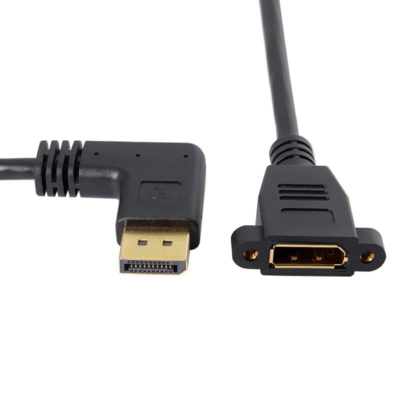 Cablecc DisplayPortディスプレイポートオス-メス90度右下向き延長ケーブル。DisplayPortオス-メス90度直下角度延長ケーブル。DisplayPortベースのPCやノートパソコンを、CRT、LCDモニター、プロジェ...