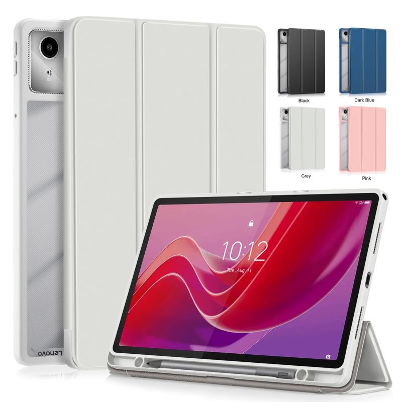 【LIHOULAI】LAVIE Tab T11 T1155/HAS PC-T1155HAS 11型タブレット対応の保護ケース スタンド機能 三つ折りカバー 透明バックカバー 軽量 薄型 オートスリープ機能対応LAVIE Tab T11 T1...