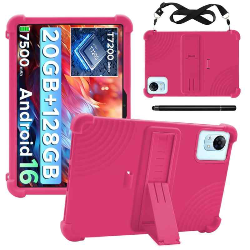 【BESTJP】For PHILIPS T7315/DOOGEE Tab G5 / FPD CP10-J1 10.1インチ タブレット用シリコン保護ケース スタンド機能、多角度調整機能、耐衝撃、耐傷性、耐落下性を備えています スタイラスペン...