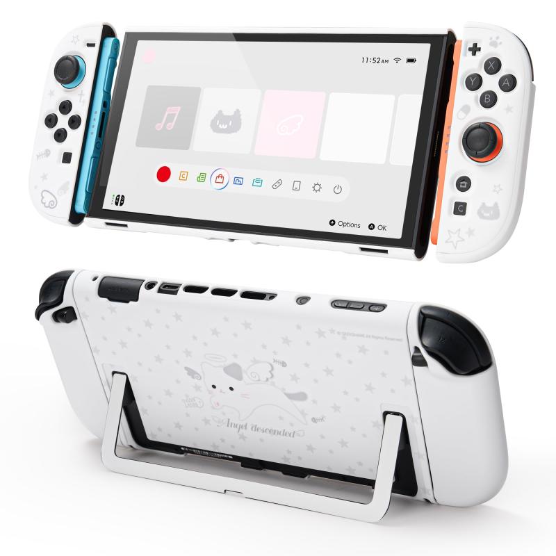 GeekShare Switch2カバー スイッチ2025 Switch2対応カバー PC製 joy con 全面保護 薄型 傷防止 汚れ防止 耐衝撃 取り外し簡単-星猫「令和7年2025年最新版‼対応機種」旧型Switch／OLED／Sw...