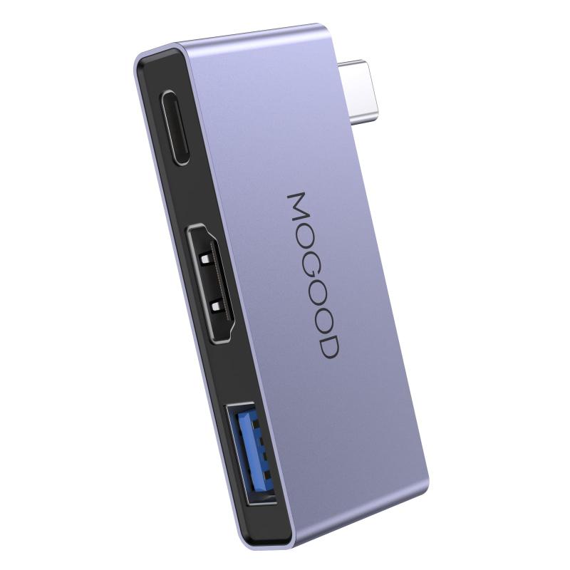 MOGOOD USB Type C HDMI アダプタ 3-in-1 4K@60Hz 映像出力 100W PD 充電 5Gbps 高速データ転送 アルミ製 iPhone15/MacBook/ノート PC 対応【USB C マルチポートアダプ...
