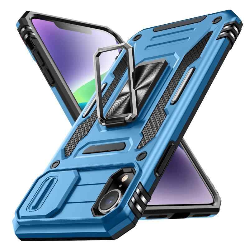 WACJOSD 対応 iphone xr 用の ケース リング 耐衝撃 衝撃吸収 米軍MIL規格取得 レンズ保護 TPU+PC リングつき 指紋防止 車載ホルダー対応 スタンド機能 防塵 薄型 軽量 落下防止 擦り傷防止 xr 携帯カ【対応...