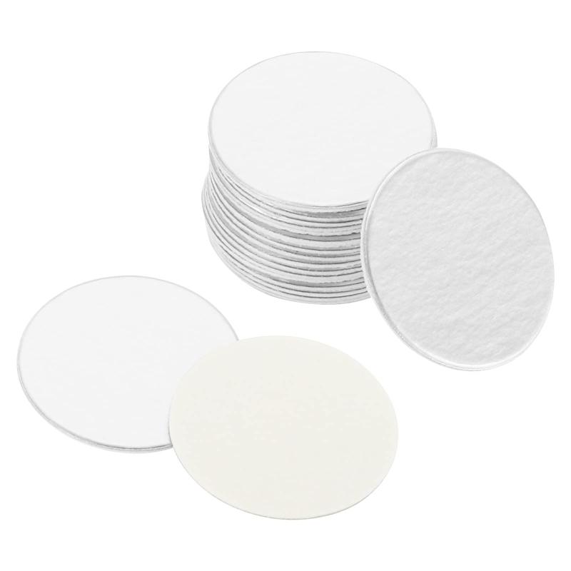 PATIKIL 18mm アルミホイルキャップライナー 150個 耐タンパー誘導ヒートシーラー シーリングライナー PE/HDPEプラスチックボトルジャー蓋用材質：アルミ箔、ダンボール; サイズ：18 x 0.6mm(直径*厚さ); パッケ...
