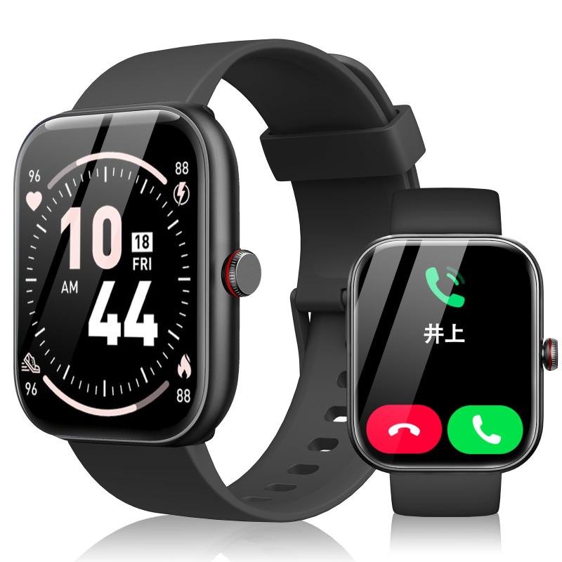 スマートウォッチ iPhone&amp;アンドロイド対応 Bluetooth5.3通話機能 Ai音声 Line/SMS着信通知 1.91インチ 画面 100＋種類運動モード 女性生理周期 IP68防水 DIY文字盤 満載 7-15日持続バッ...