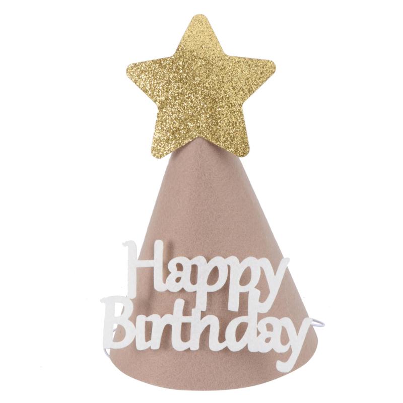 iplusmile バースデーハット 子供用 誕生日パーティーハット 5つ星フェルト製 約7.09×4.33×4.33インチ 写真撮影用パーティー小物快適な素材使用：このバースデーハットは軽量で丈夫なフェルト生地を使用し、子供の頭に優しくフ...