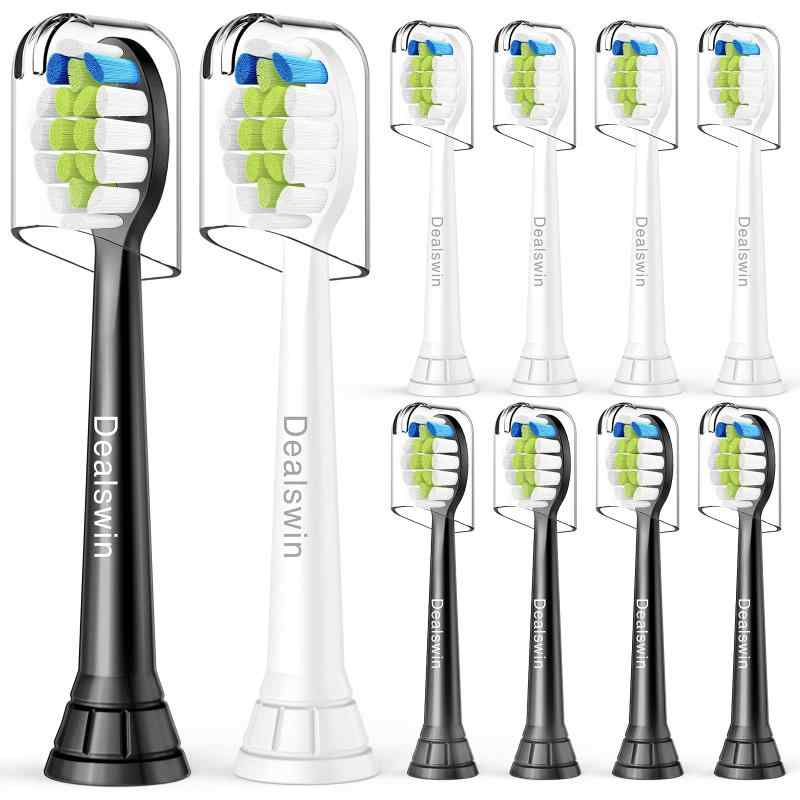 Dealswin フィリップス ソニッケアー 電動歯ブラシ 用の 替えブラシ: 互換ブラシ 家庭用交換ブラシ 替え歯ブラシ ブラシヘッド 歯垢除去 ダイヤモンドクリーン、イージークリーン、プロテク