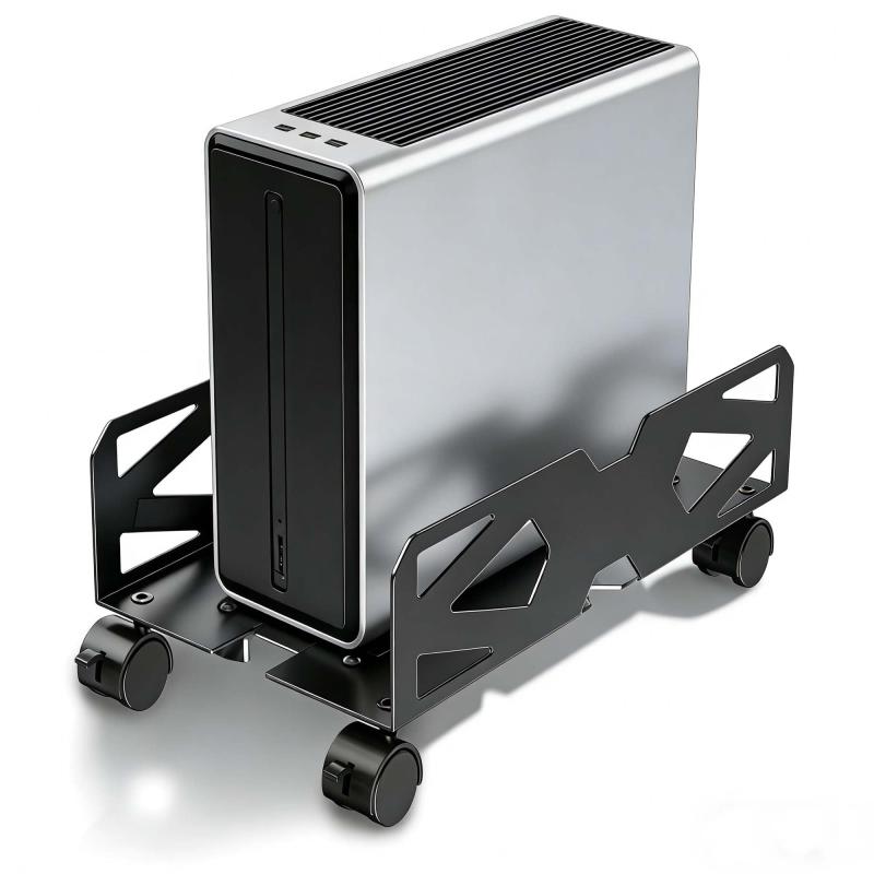 BESSTER CPUスタンド キャスター付き台車 PCカート PCスタンド 移動可能 幅の無段階調節可能 耐荷重80kg 足元収納 デスクトップ用 多用途 熱対策 ほこり対策 PC収納ボックス 伸縮式ラック 鋼材製品の仕様：サイズ：長さ4...