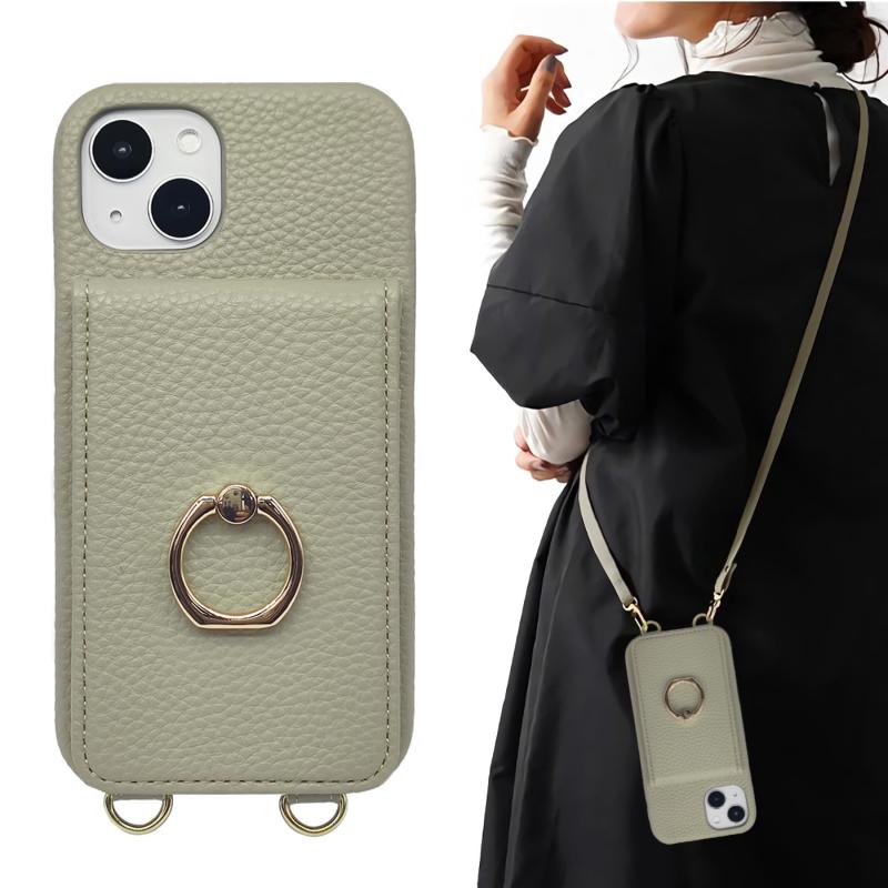 for いphone14 用 ケース ショルダー カード収納 リング付 スマホケース for iphone14 ストラップ 落下防止 調節可能な 肩掛け 斜め掛 首掛け 可愛 かわいい おしゃれ スタンド機能【かわいい デザインも】アイフォ...