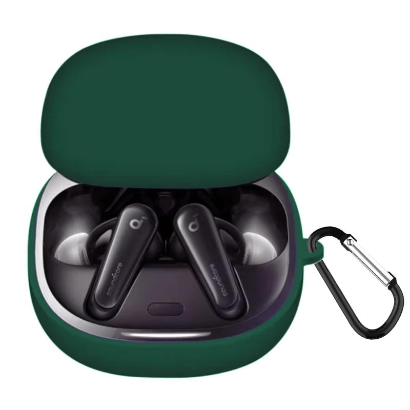 TOORQR For anker soundcore liberty 4 ケース カバー anker soundcore liberty 4シリコン素材 ケース 保護カバー 防水 防塵 落下防止 キズ防止 全面保護 軽量 カラビナ付き