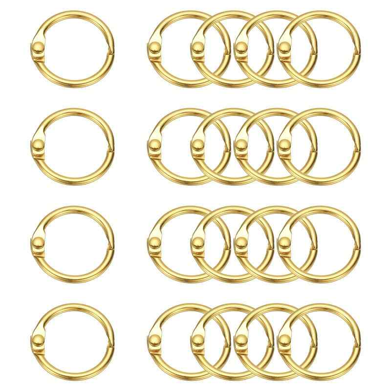 PATIKIL Loose Leaf Binder Rings, Metal Open Card Rings Heavy Duty Book Rings for Key Index Card Rings Paper Rings