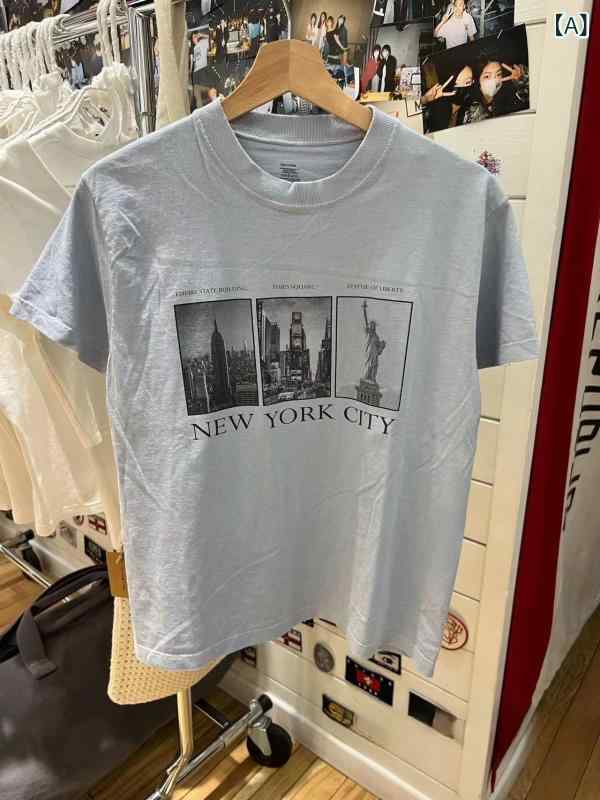 ・カテゴリ: Tシャツ・スタイル: 甘い・主な素材: 綿・主な素材含有量: 70%（含）-80%（不含）・ネックライン: クルーネック・袖丈: 短袖・フィット: ルーズフィット・衣長: 普通・袖型: スタンダード