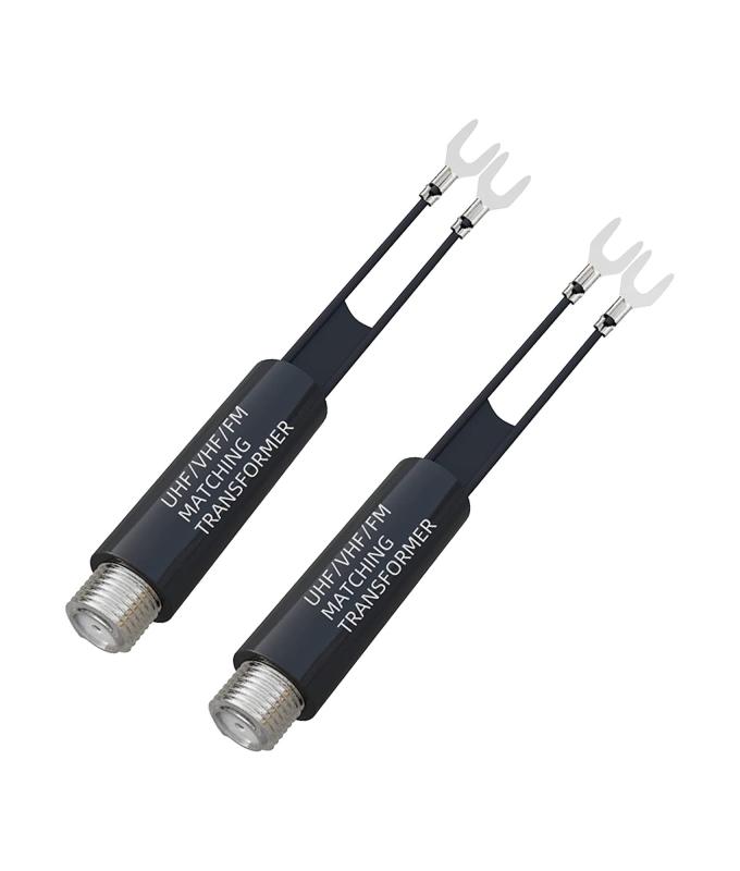 アンテナ整合器 コンバーター F型メス 同軸ケーブル変換アダプター テレビ TV/FM/AM/VHF/UHF チューナー ラジカセ ミニコンポ対応 2個セット【アンテナ整合器 2個セット】75Ω-300Ω変換対応テレビ・ラジオ・チューナーな...