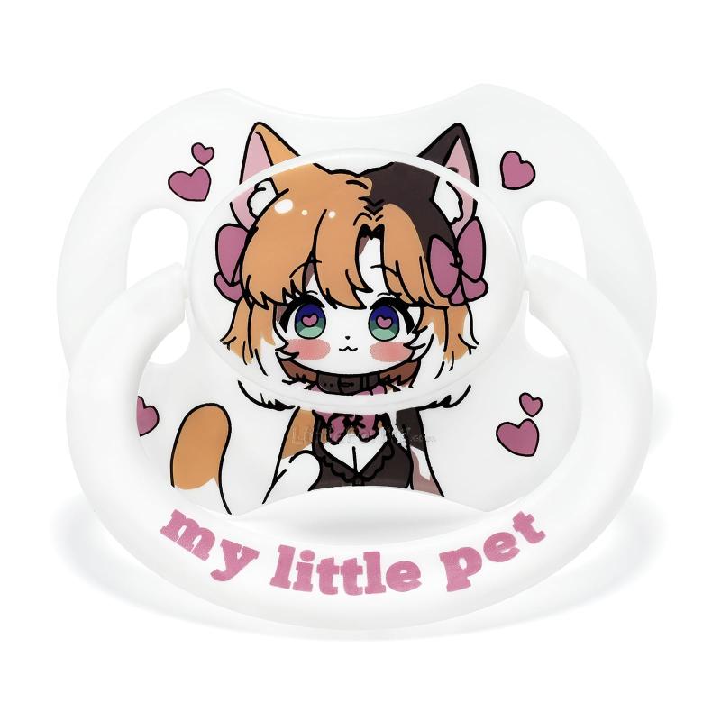 LittleForBig おしゃぶり 第2代 大人向け 可愛いペット柄【獣耳娘ちゃん】 防塵カバー付 いびき軽減【愛らしい「獣耳娘ちゃん」おしゃぶり】 シールドには「獣耳娘ちゃん」のプリントが施され、喜びと安らぎを与えてくれること請け合いで...