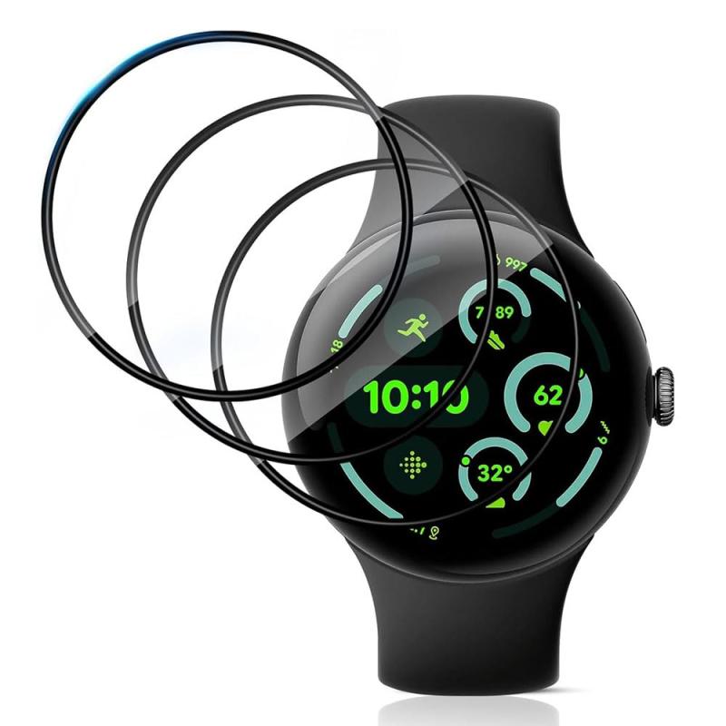 【3枚セット】For Google Pixel Watch 4 41mm フィルム グーグル ピクセルウォッチ4 41mm 保護フィルム 【larfbulroc】PMMA+PC製素材・3D・高透過率・耐衝撃・防塵・飛散防止・指紋防止・画面鮮...
