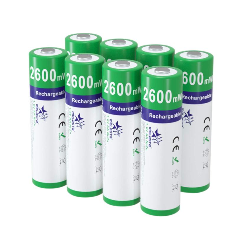 Melasta 単3形充電池 1.6V ニッケル亜鉛電池 Ni-Zn単三充電池