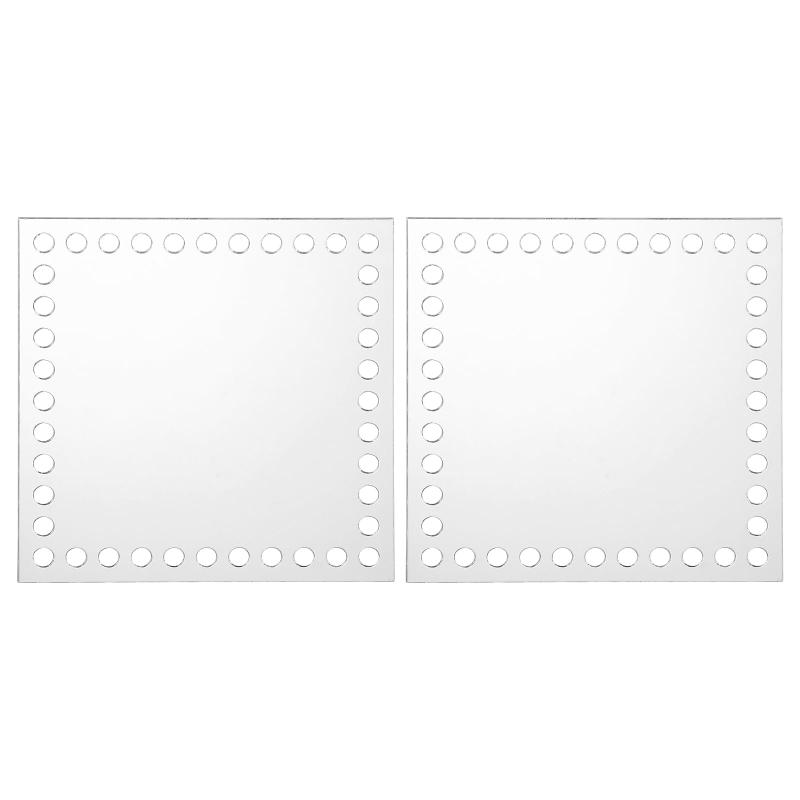 PATIKIL かぎ針編みバスケットベース、アクリルスクエアバッグ製作用品財布ボトムシェイパーウィービングニットキット かぎ針編みショルダーバッグ ハンドバッグ パース クラフト用仕様:利点:高品質のアクリル製で、丈夫で耐久性があります。 ...