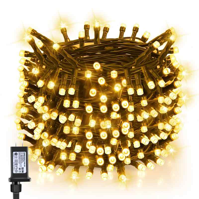 Dalugo LED イルミネーションライト ストリングライト ストレート クリスマスツリーライト 複数連結可 クリスマス飾り ライト クリスマス電飾 屋外 IP44防水 ワイヤーライト キャンプ用 電飾LED