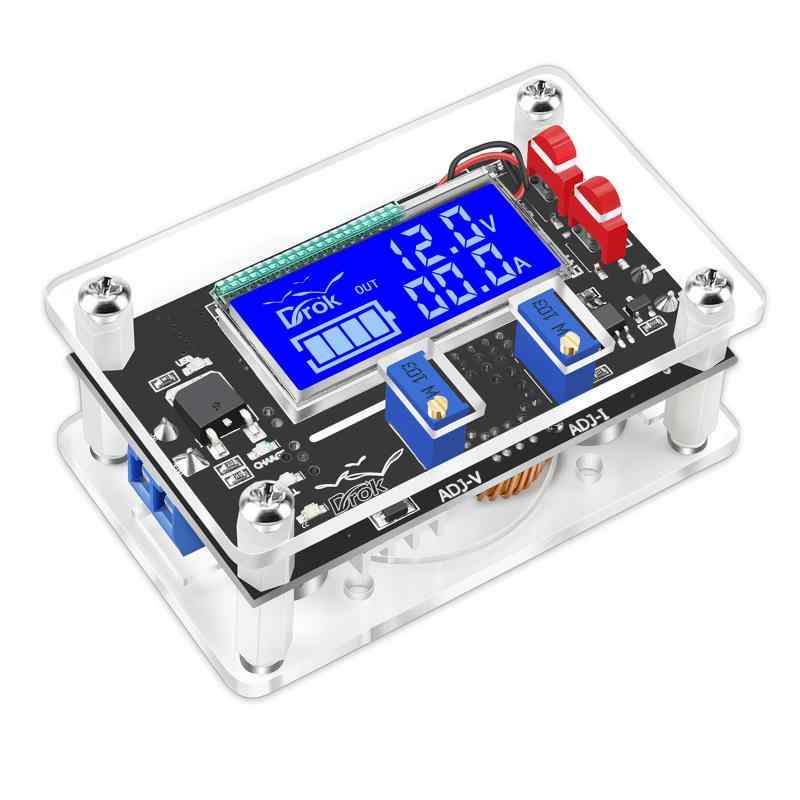DROK 降圧コンバーター 調整可能 6V 12V 24V 定電流定電圧 12A 160W 降下電圧トランス CC CV電源モジュール LCD画面 透明シェル付き （日本語の取扱説明書の必要がありますなら、出品者へメール送