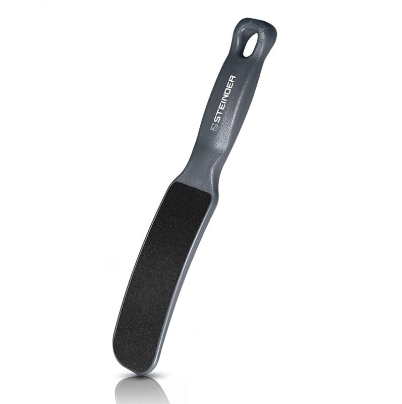 かかと角質取り Steinder フットファイル 簡単 乾湿足用 丸洗いOK かかと削り 角質取り 磨き フットケア, 安全 衛生 かかときれい トラベル 除去 角質リムーバー 旅 (1pcs, グレー)【両面グリットで効果的なケア】足の状...
