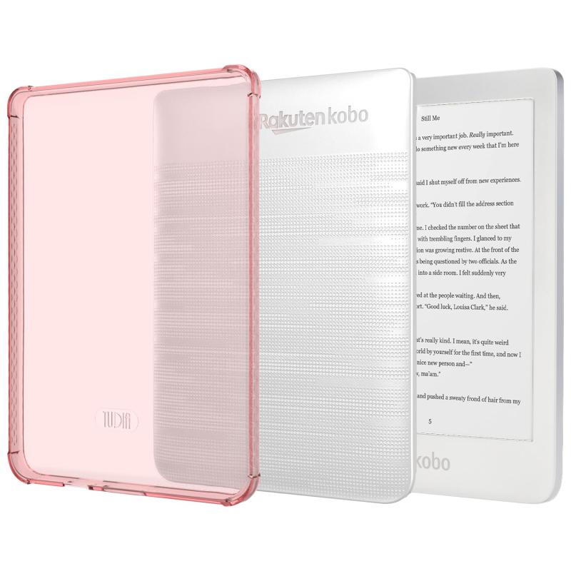 「黄ばみ防止」TUDIA SKN Kobo Clara HD ケース 電子書籍リーダー カバー (2018年発売)、[強化コーナー] 耐衝撃スリム黄ばみ防止シリコンゲルグリップ軽量電子書籍リーダー マット TPU バンパーケースカバーと互換...