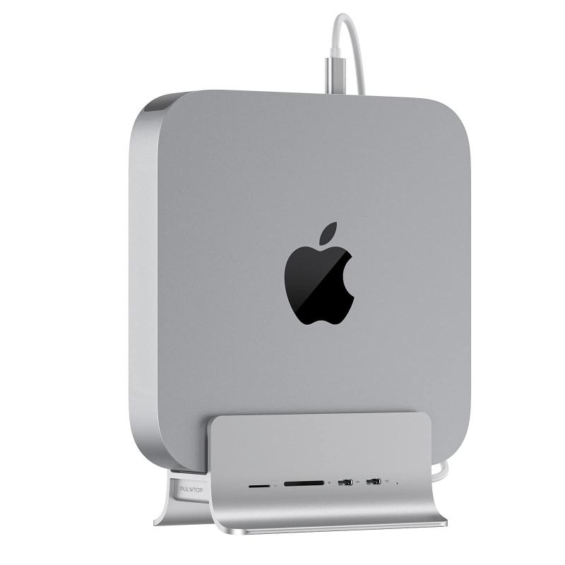 PULWTOP USB C ハブ Mac Mini用 スタンド 縦置き Mac Mini 拡張 M.2 PCIe SSDスロット付 (SSD含まれない)