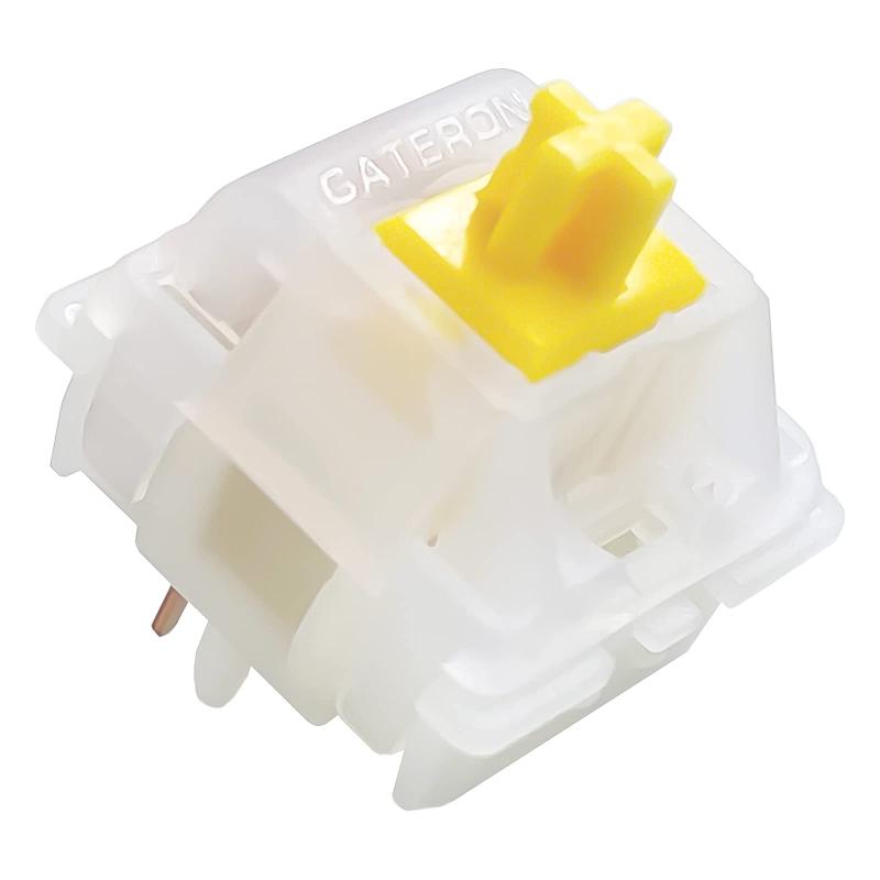 Gateron ミルキーイエロー プロスイッチ 潤滑済み SMD RGB LED KS-3 5ピンスイッチ 互換MXメカニカルゲーミングキーボード