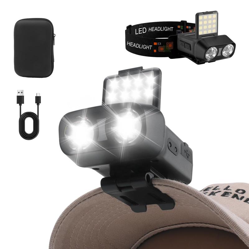 DAI NING ヘッドライト LED 充電式 高輝度 センサー機能 6つモード BR