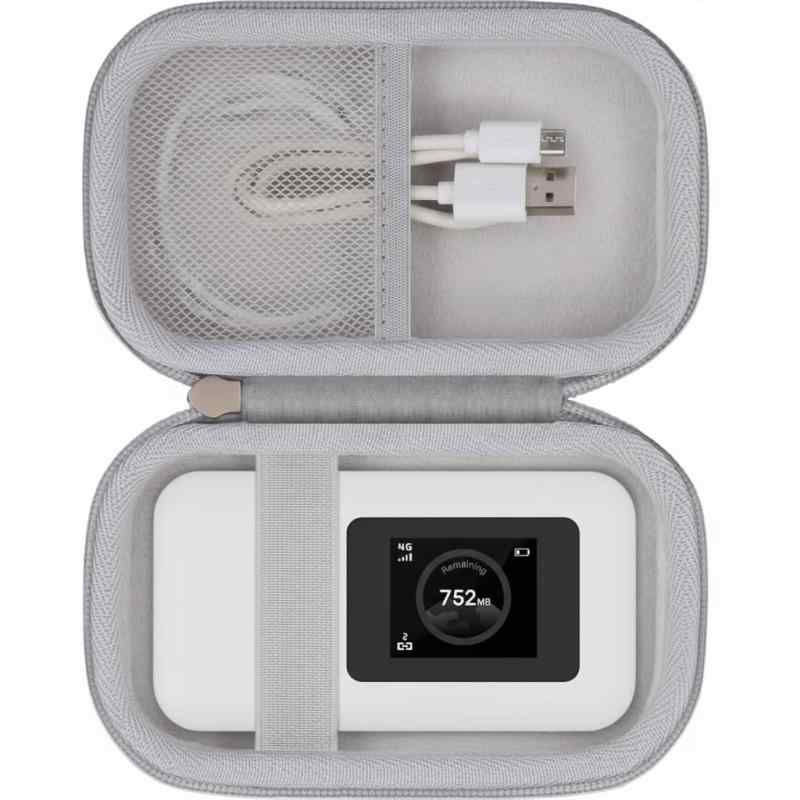 (ケースのみ)PREMIUM CHARGE プレミアムチャージWiFi U20P / U20 100GB/50GB MS4GRA02-Aモバイルルーター ポケットwifi収納ケース，グレー-Khanka【完璧にフィット】Khanka 収納ケ...